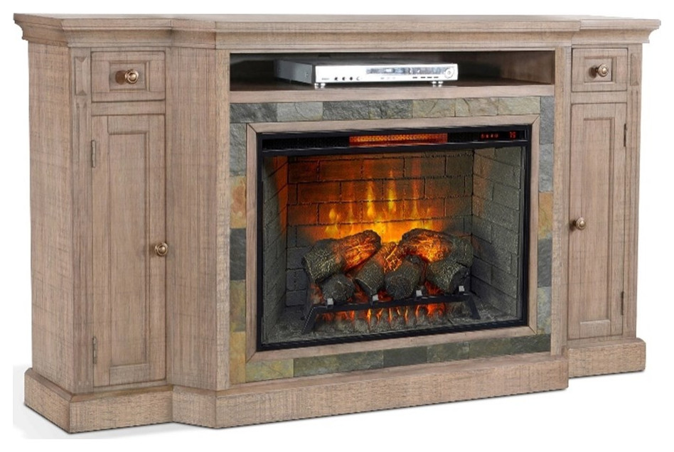 Sunny Designs Vivian Traditional Mahogany TV Console in Desert Rock ...