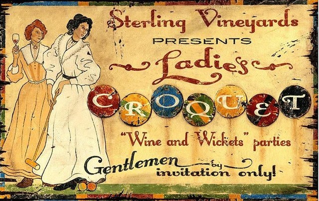 Vintage Croquet Sign - Midcentury - Prints And Posters - by My Barnwood ...