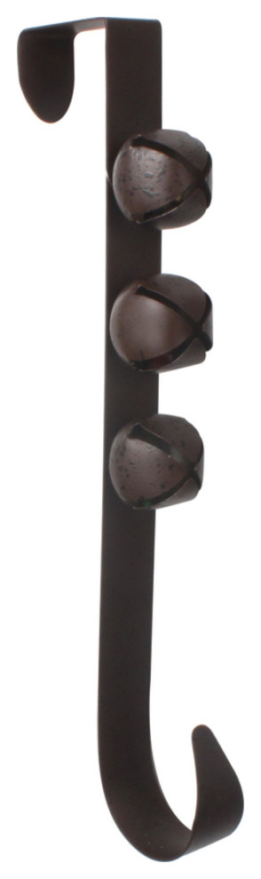 12" Black/Brown Door Hanger Bells 2-Pack - Contemporary - Christmas ...