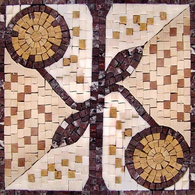 Balance Abstract Art-Tile Mosaic Patterns, 16" x 16" - Contemporary ...