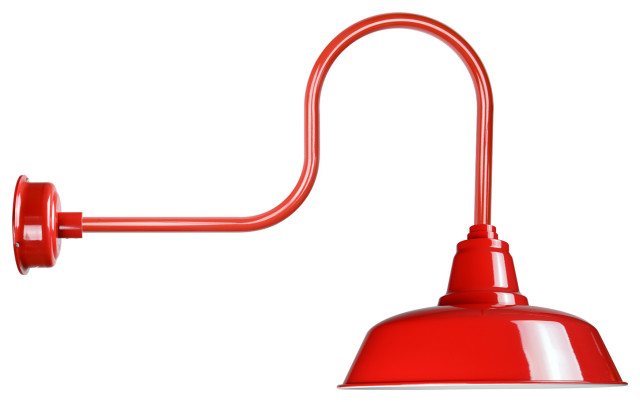 Goodyear LED Sconce Light, Red, 16 - Farmhouse - Outdoor Wall Lights ...