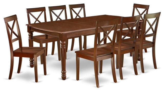 Dining Room Set Mahogany, DOBO9-MAH-W - Contemporary - Dining Tables ...