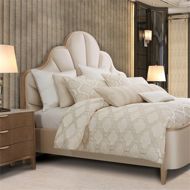 Michael Amini Spectrum 10-Piece Fabric Queen Comforter Set - Pearl ...