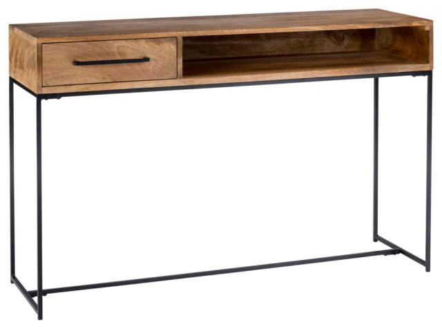 50 Inch Console Table Natural Scandinavian Moe's Home - Scandinavian ...