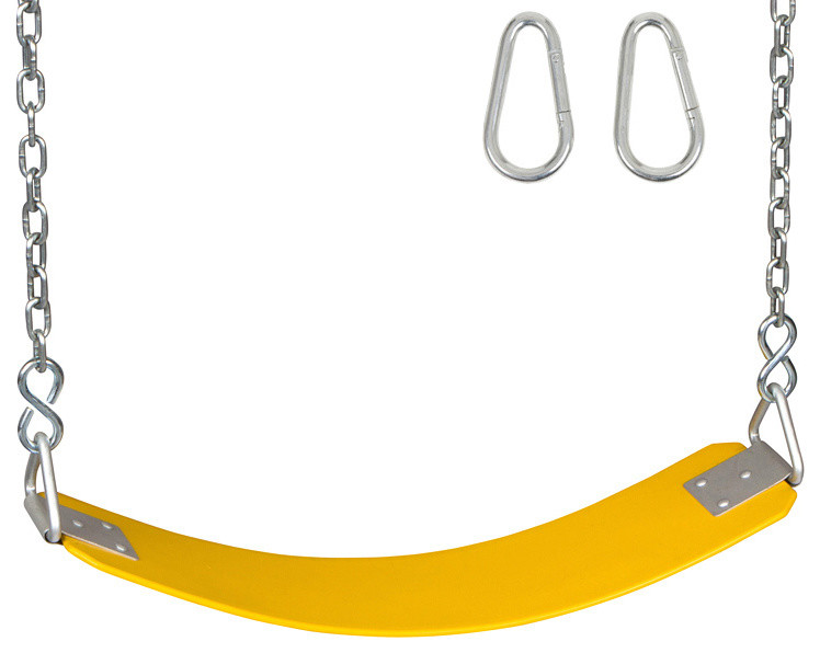 Polymer Belt Swing Seat With Chains and Hooks - Traditional - Kids ...