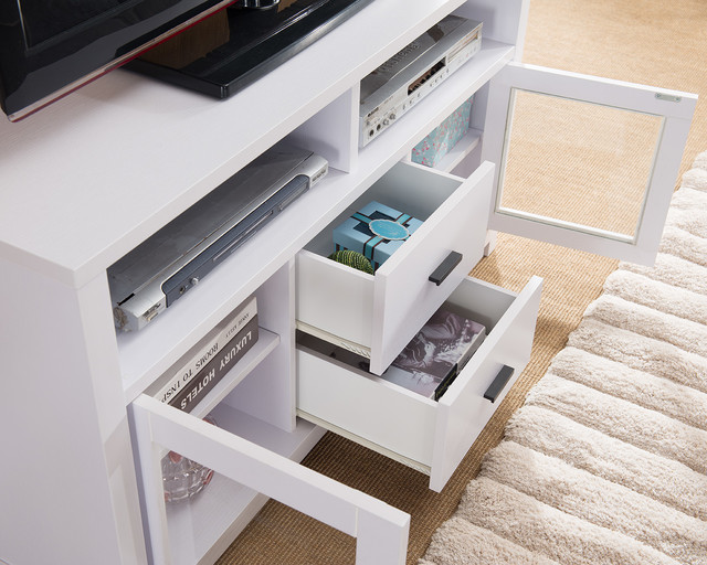 151202 Smart Home 47" White Edition Modern Entertainment Console TV ...