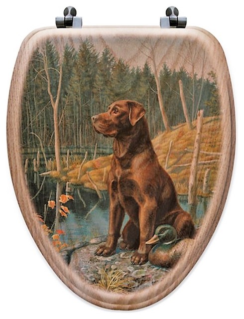 Alert Labrador, Oak Toilet Seats - Rustic - Toilet Seats - by Your ...