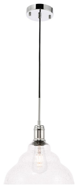 Living District Gil 1 Light Large Pendant, Chrome - Transitional ...