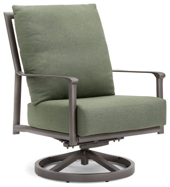 Aspen Cushion Outdoor Resort-Grade High Back Swivel Rocker Lounge Chair ...
