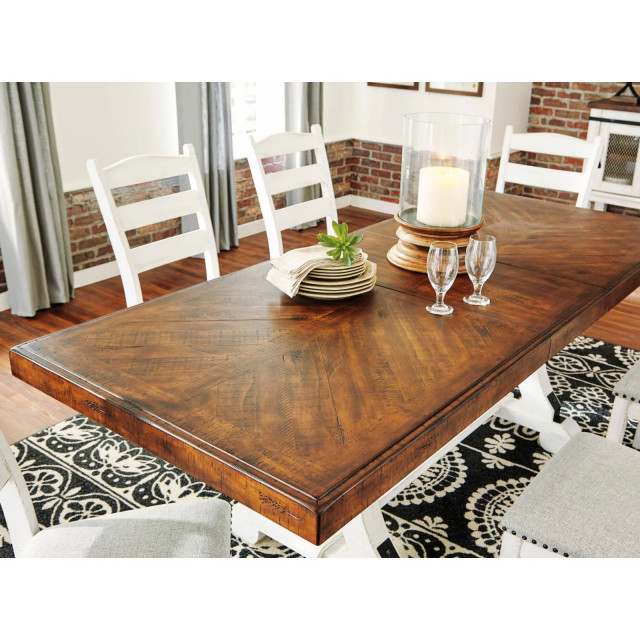 Rustic Farmhouse Dining Table, Unique Trestle Base With Large Top ...