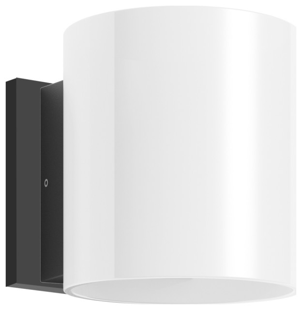 Signal Exterior Wall Lamp, Black, 5.625"Wx6"Hx7.5"E, 5.625"Wx6"Hx7.5"E ...