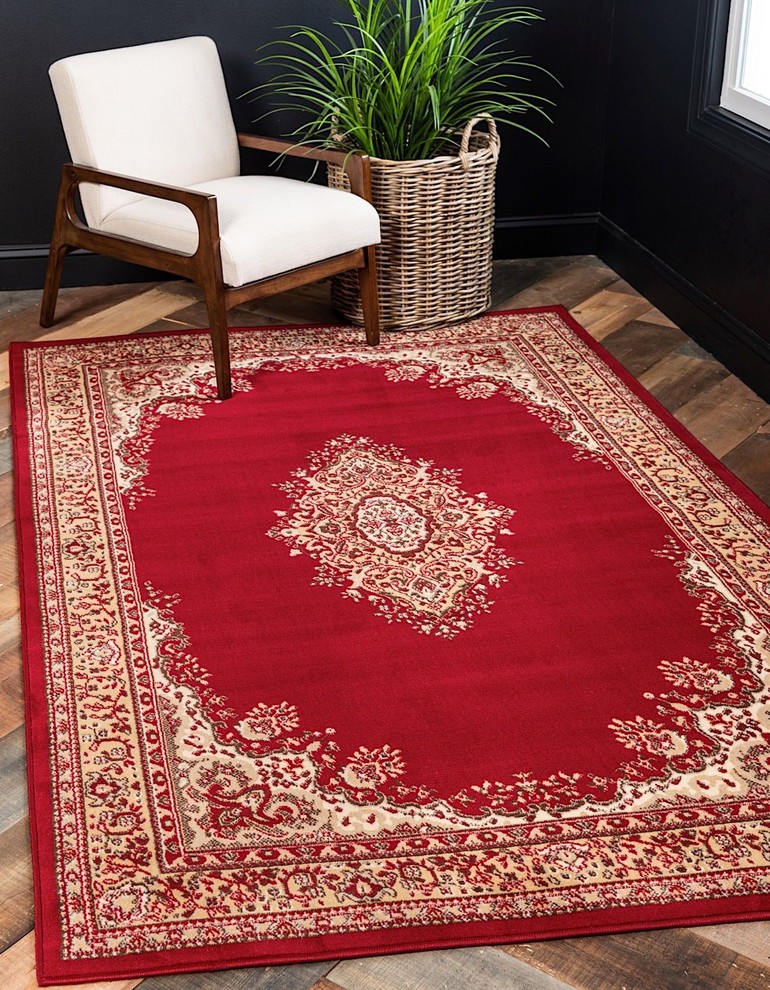 Traditional Anahita Wine Area Rug, 8'x10' - Traditional - Area Rugs ...