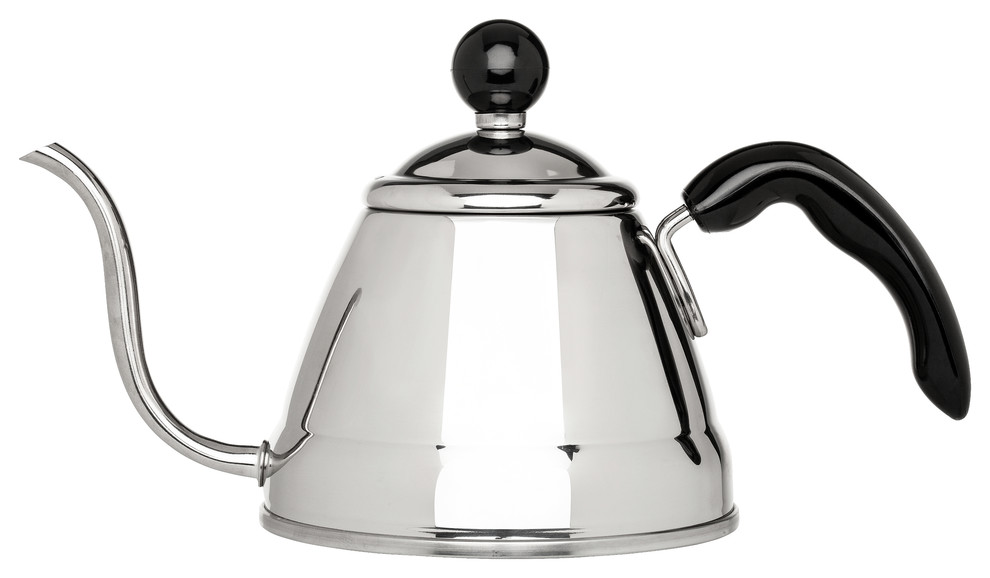Fino Stainless Steel 1 Liter Narrow Spout Tea Kettle - Contemporary ...