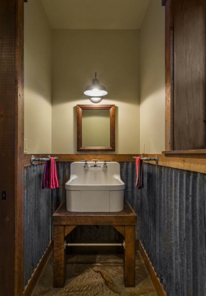 Sustainable Mountain Home - Rustic - Powder Room - Other - by Heller ...