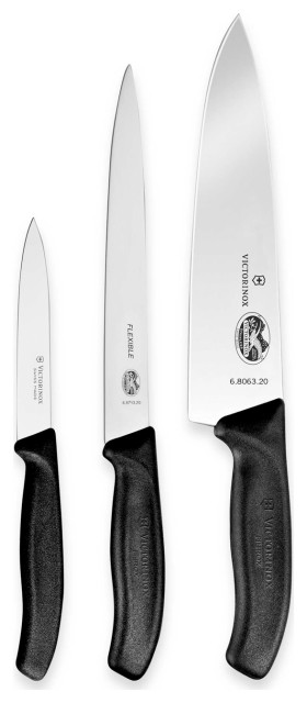 Victorinox Fibrox Pro 3-Piece Chef's Knife Set - Traditional - Knife ...
