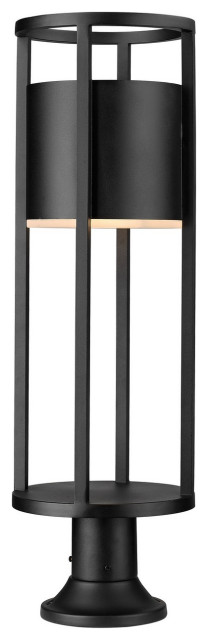 Luca LED Outdoor Pier Mount, Black - Transitional - Deck Lighting - by ...