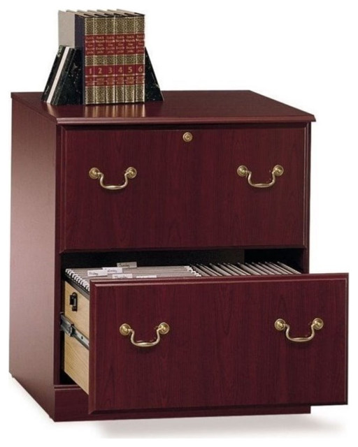Pemberly Row Executive 2 Drawer Lateral File Cabinet in Cherry ...