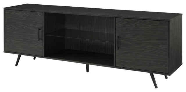 70" Mid Century Modern TV Stand - Contemporary - Entertainment Centers ...