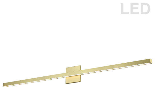 Aged Brass Modern Vanity With White Acrylic - Modern - Bathroom Vanity ...