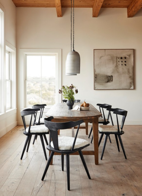 Alfie Dining Table, Waxed Pine, 87" - Transitional - Dining Tables - by Four Hands | Houzz