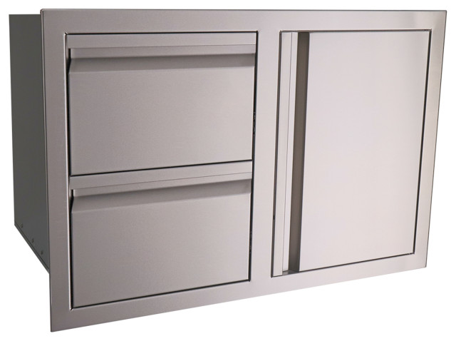 Outdoor Kitchen Stainless Steel Double Drawer With Door Combo ...