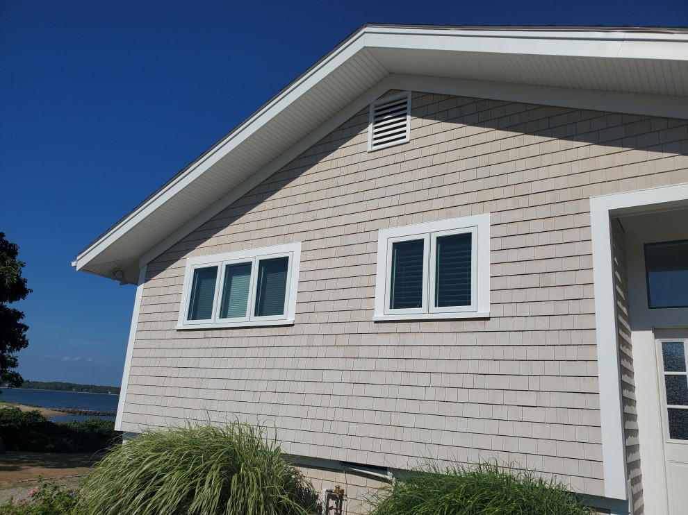 Cable Rails, TimberTech AZEK Deck, SBC Cedar Shingle Siding in ...