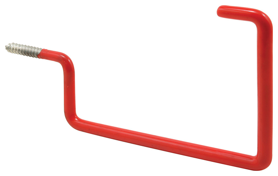 Screw-In Utility Hook, 7", Steel Rod, Gray Rubber Coating, 2Pack ...