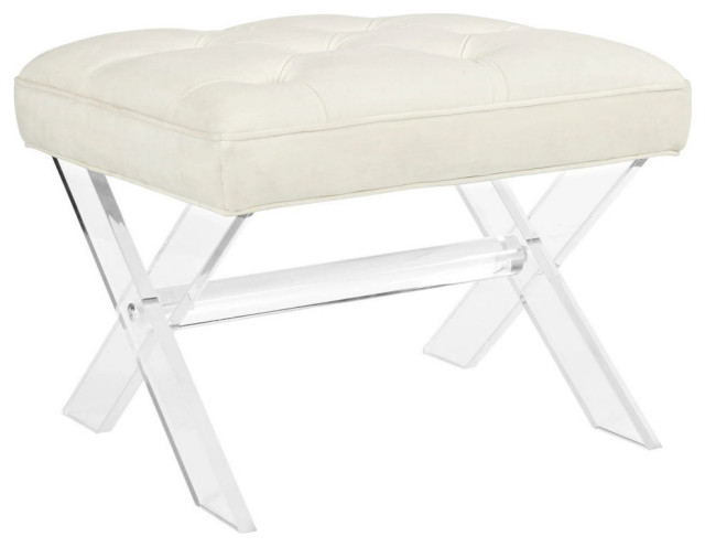 Taylor Ivory Bench - Contemporary - Upholstered Benches - by Rustic ...