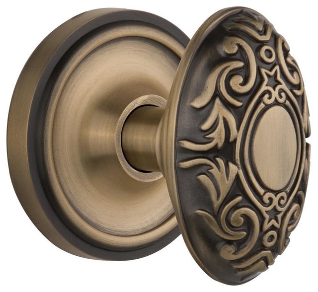 Nostalgic Mortise-Classic Rose-Victorian Knob-Antique Brass, NW-702032 - Traditional - Doorknobs ...