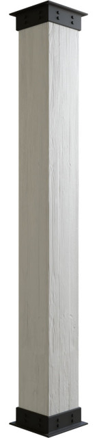 Sand Blasted Endurathane Faux Wood Column Wrap, 12"W x 5'H ...