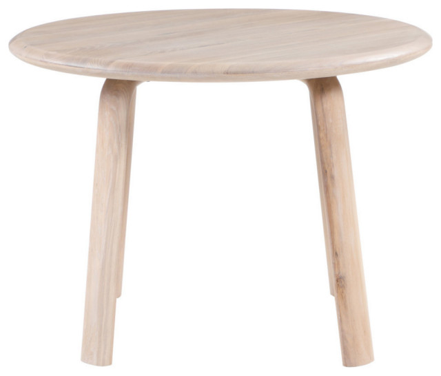 42 Inch Round Dining Table White Oak Natural Scandinavian ...