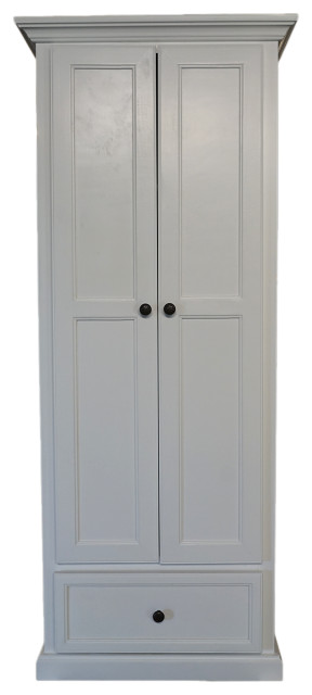 Double Wide Modern Kitchen Pantry with Lower Drawer - Traditional ...