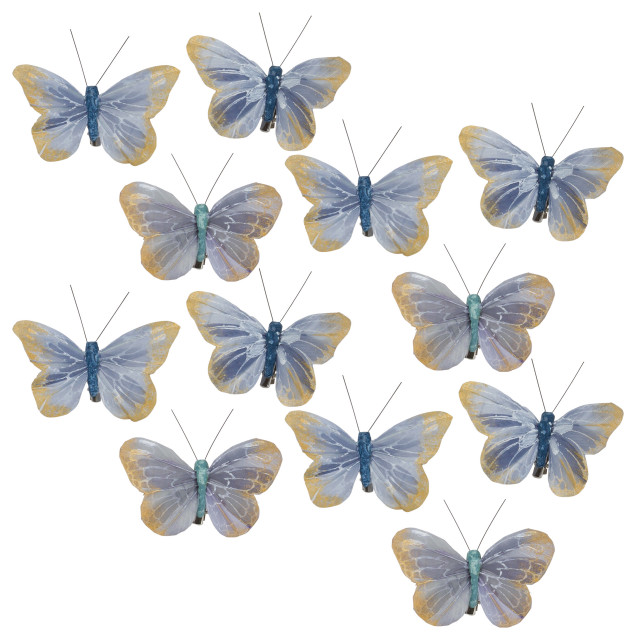 Butterfly Decor, 12-Piece Set - Contemporary - Decorative Objects And ...