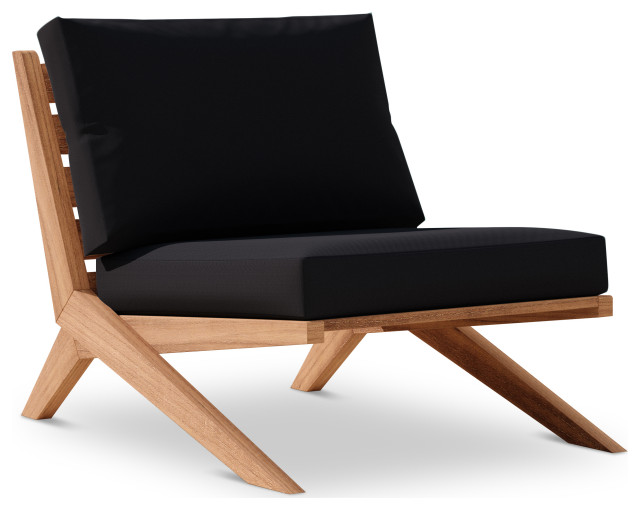 Tahiti Waterproof Fabric Upholstered Outdoor Chair - Midcentury ...