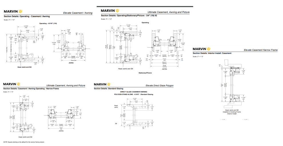 Marvin Elevate Narrow Frame New Construction