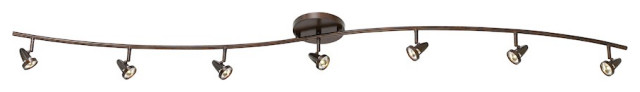 Cal Lighting Integrated LED Serpentine Rust Rail Fixture - Transitional ...