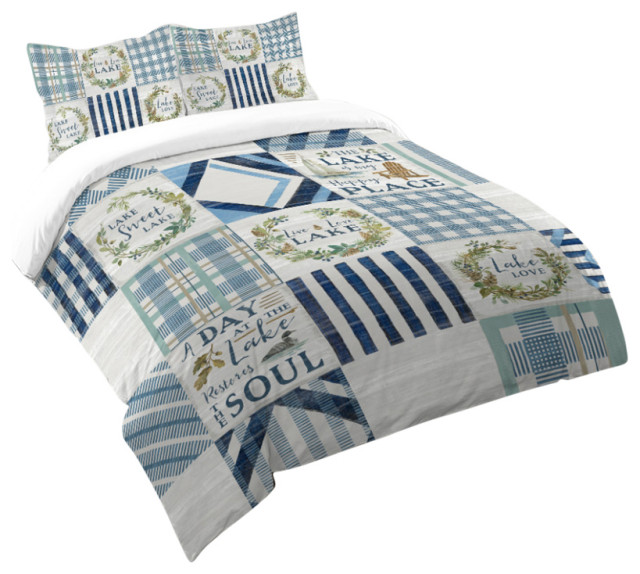 Lakeside Retreat King Comforter, Queen - Rustic - Comforters And ...