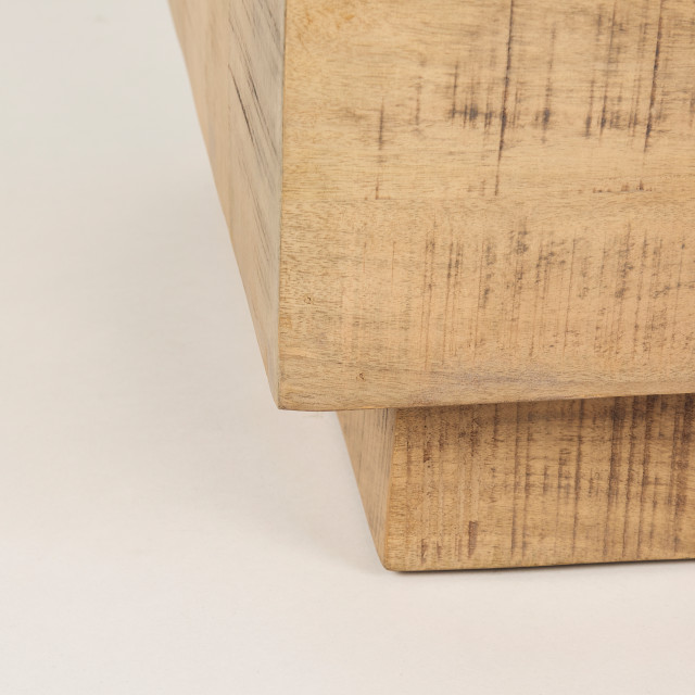 Hayden Light Brown Wood End/Side Table - Rustic - Side Tables And End ...