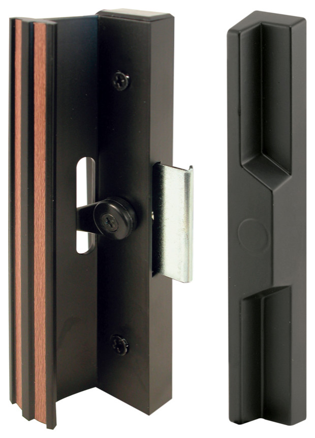 Extruded Aluminum, Black, Sliding Patio Door with Clamp Type Latch ...