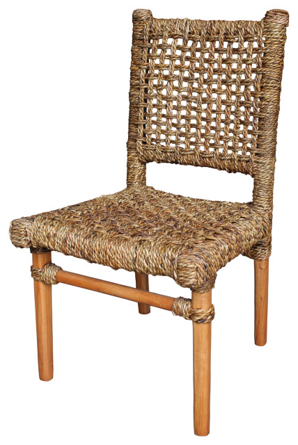 Woven Rope Rattan Dining Chair - Tropical - Dining Chairs - by BME ...