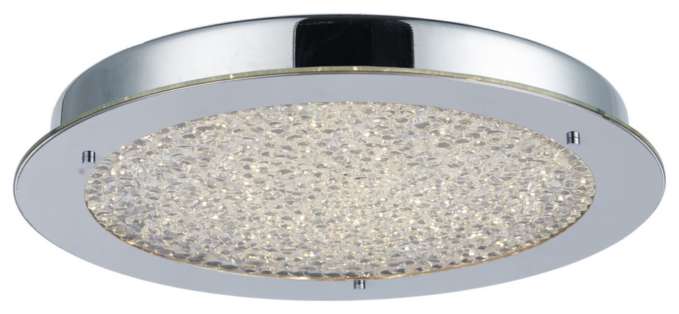 Stardust Flush Mount, Chrome - Contemporary - Flush-mount Ceiling ...