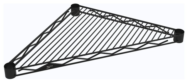 Metro Triangular Corner Shelf Black - Industrial - Display And Wall ...