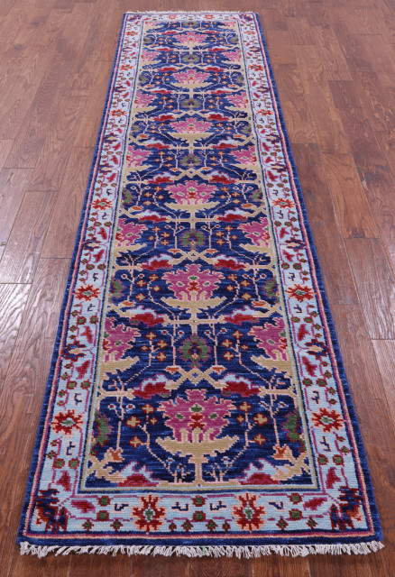 2' 8" X 10' 4" William Morris Handmade Wool Runner Rug - Q20293, 2' 8 ...