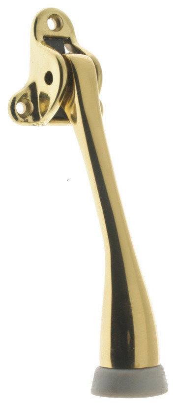 Genuine Solid Brass Triangle Kickdown Stop/Holder: 5" Projection ...