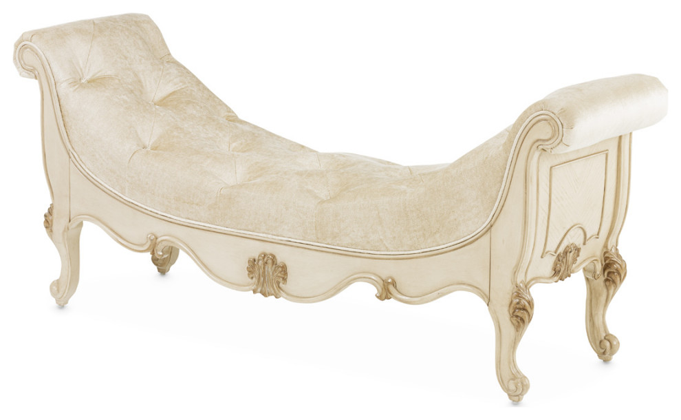 Platine de Royale Velvet Accent Bench - Champagne - Victorian ...