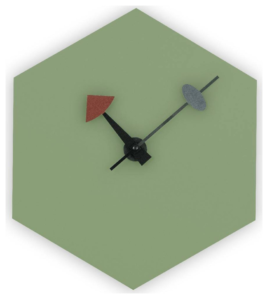 LeisureMod Manchester Modern Design Hexagon Shaped Silent Wall Clock ...