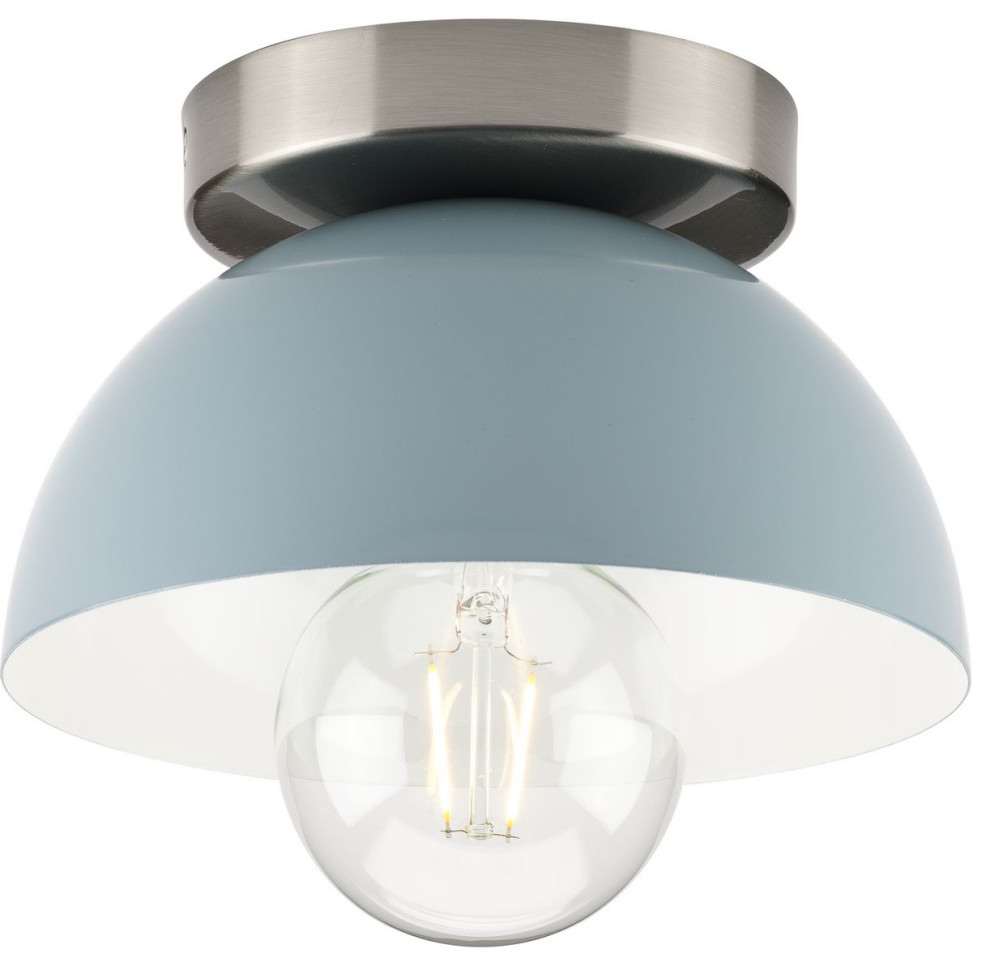 1-Light Mid-Century Modern Flush Mount Light - Contemporary - Flush ...