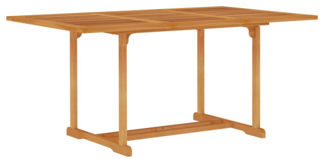 Vidaxl Garden Table 59.1"x35.4"x29.5" Solid Teak Wood - Transitional ...