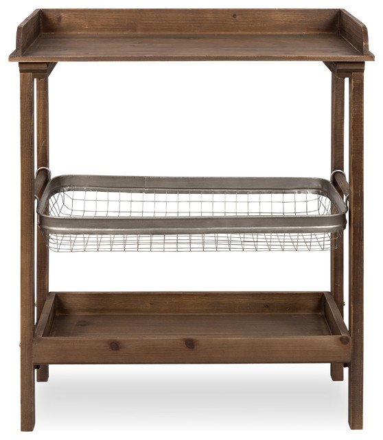 Yanisin Rustic Chic 3-Tier Table - Farmhouse - Side Tables And End ...