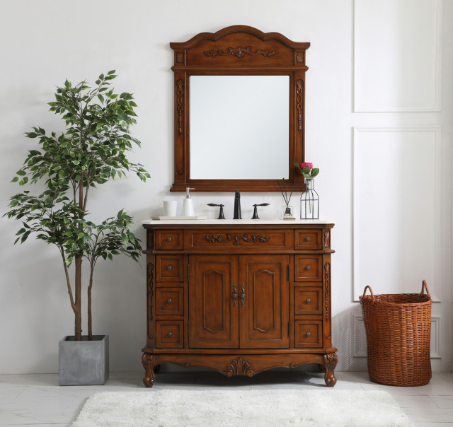 Elegant 42" Single Bathroom Vanity in Vintage Mint - Victorian ...